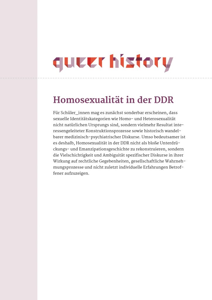 Homosexualität in der DDR - Queer History Month